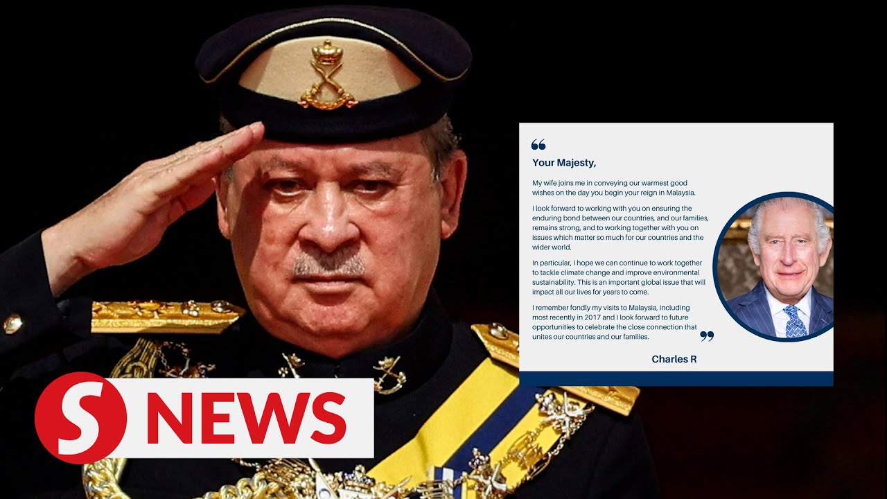 Britain’s King Charles congratulates His Majesty Sultan Ibrahim - YouTube