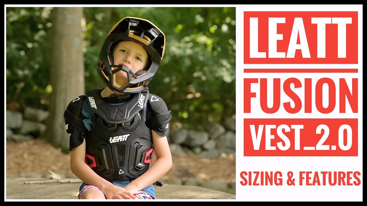 Leatt Fusion Vest 2.0 - Sizing And Function for 8 and 11 year old - YouTube