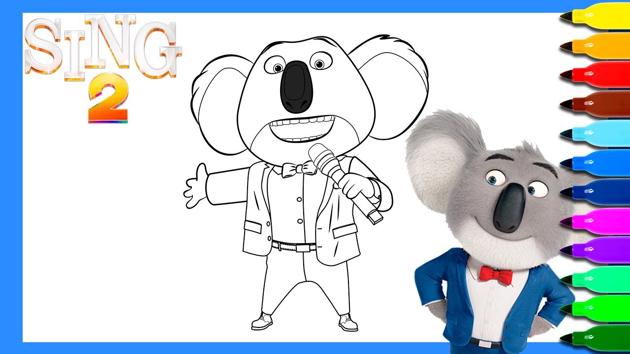 Buster Moon | Watch Sing 2 Movie 2021 Coloring Pages - YouTube