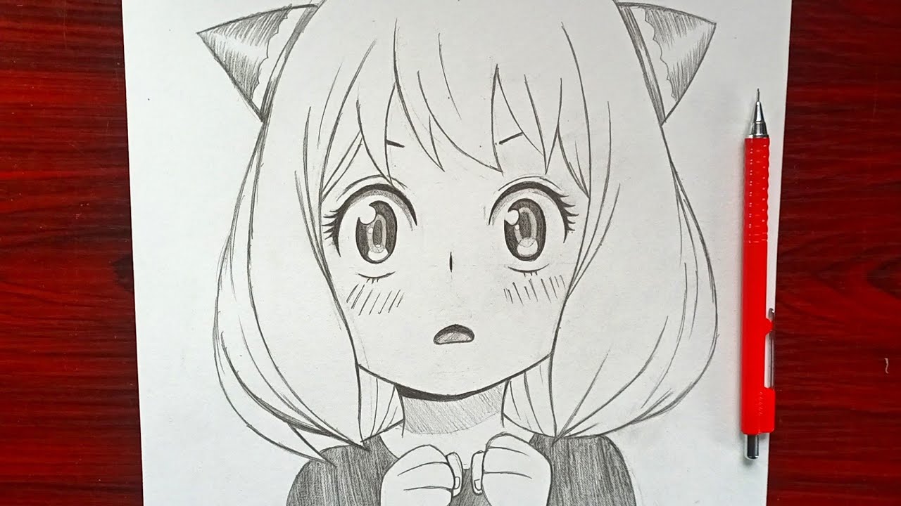 Easy pencil sketch | how to Draw Anya forger [ spy x family] | easy ...