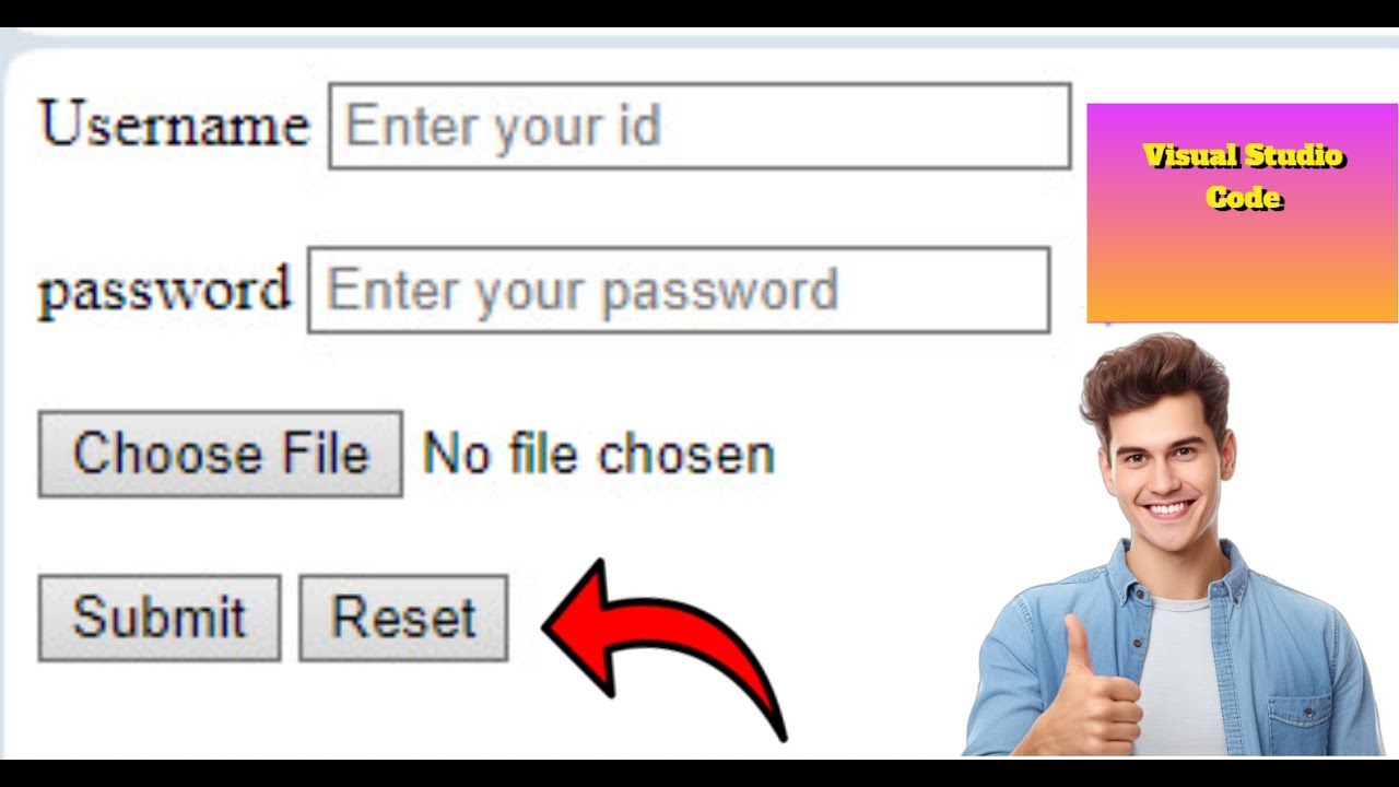 How To Create Submit And Reset Button In Html Password Tag In Html