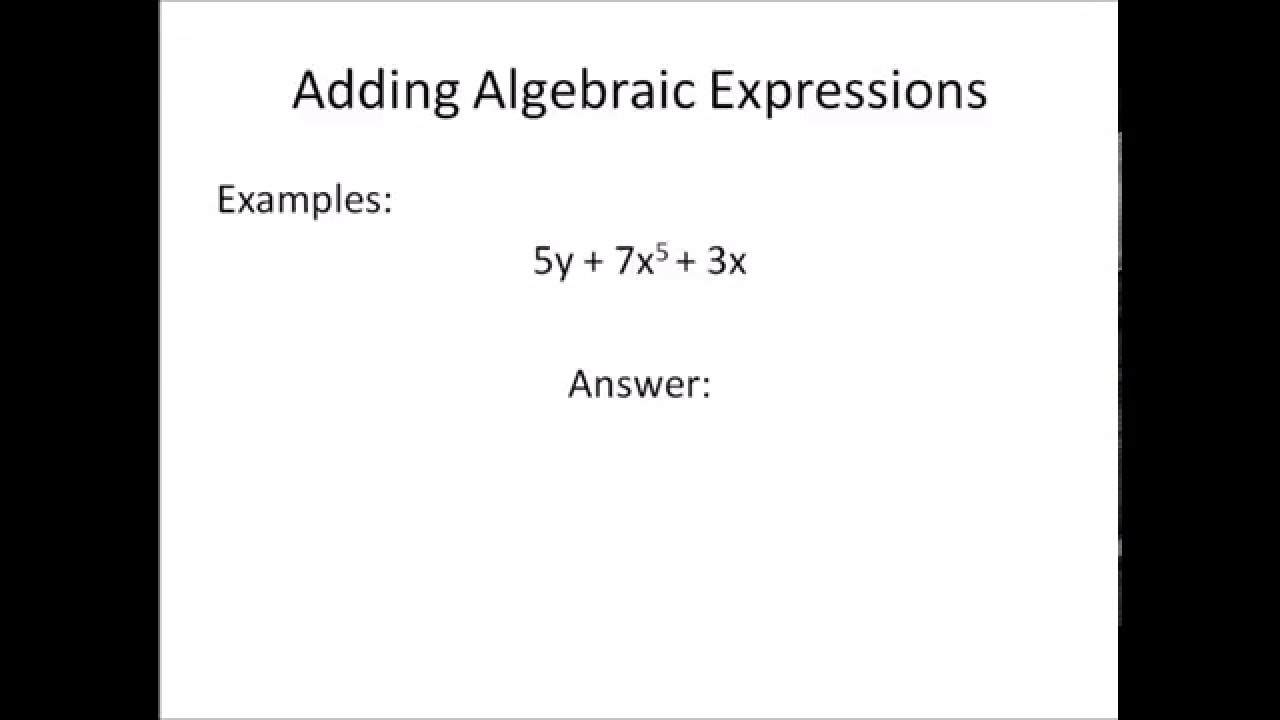 How To Add Algebra Easy Video Tutorial YouTube How To Add Algebra Easy Video Tutorial YouTube