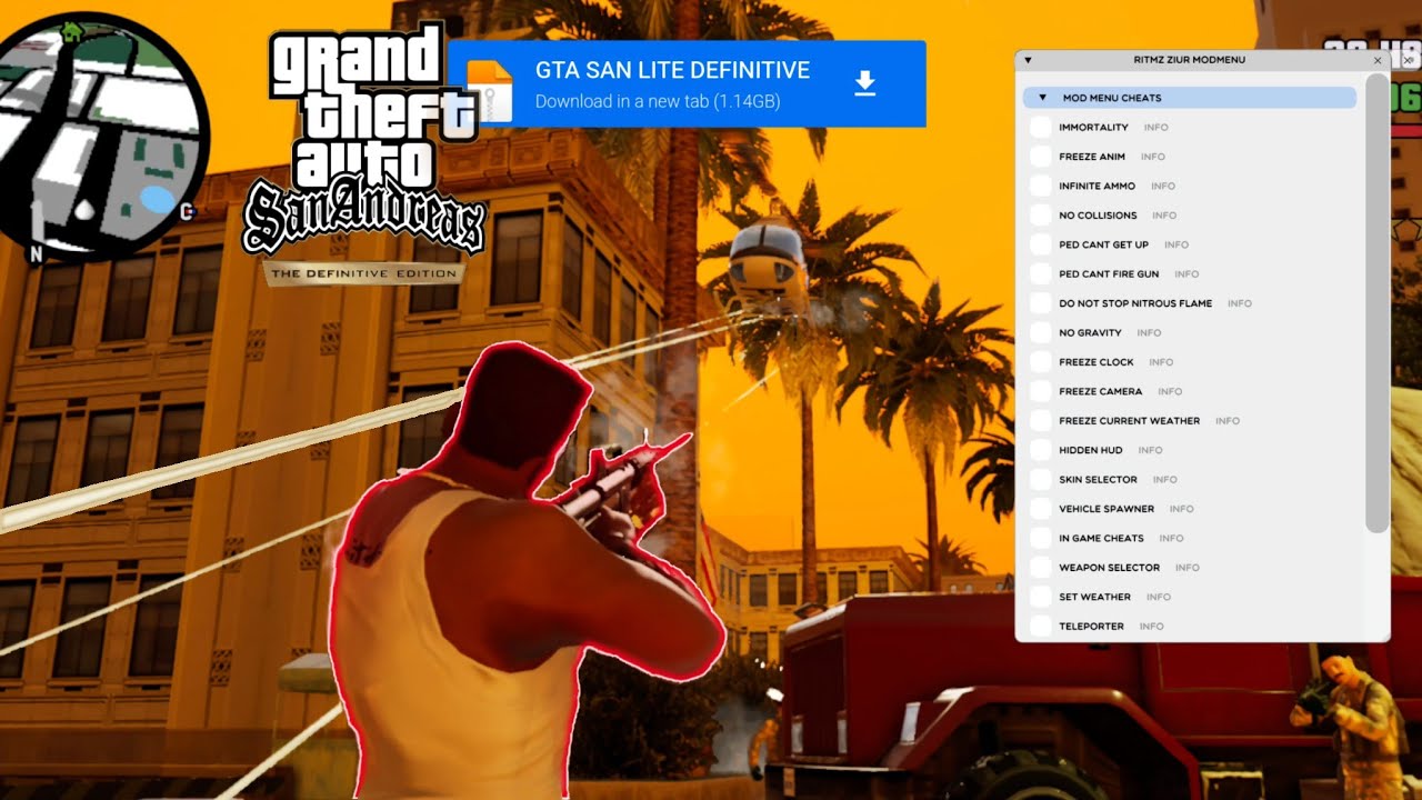 GTA SA Definitive Mobile (Android/iOS) NEW CLEO MOD Menu Cheat - 4K GFX ...
