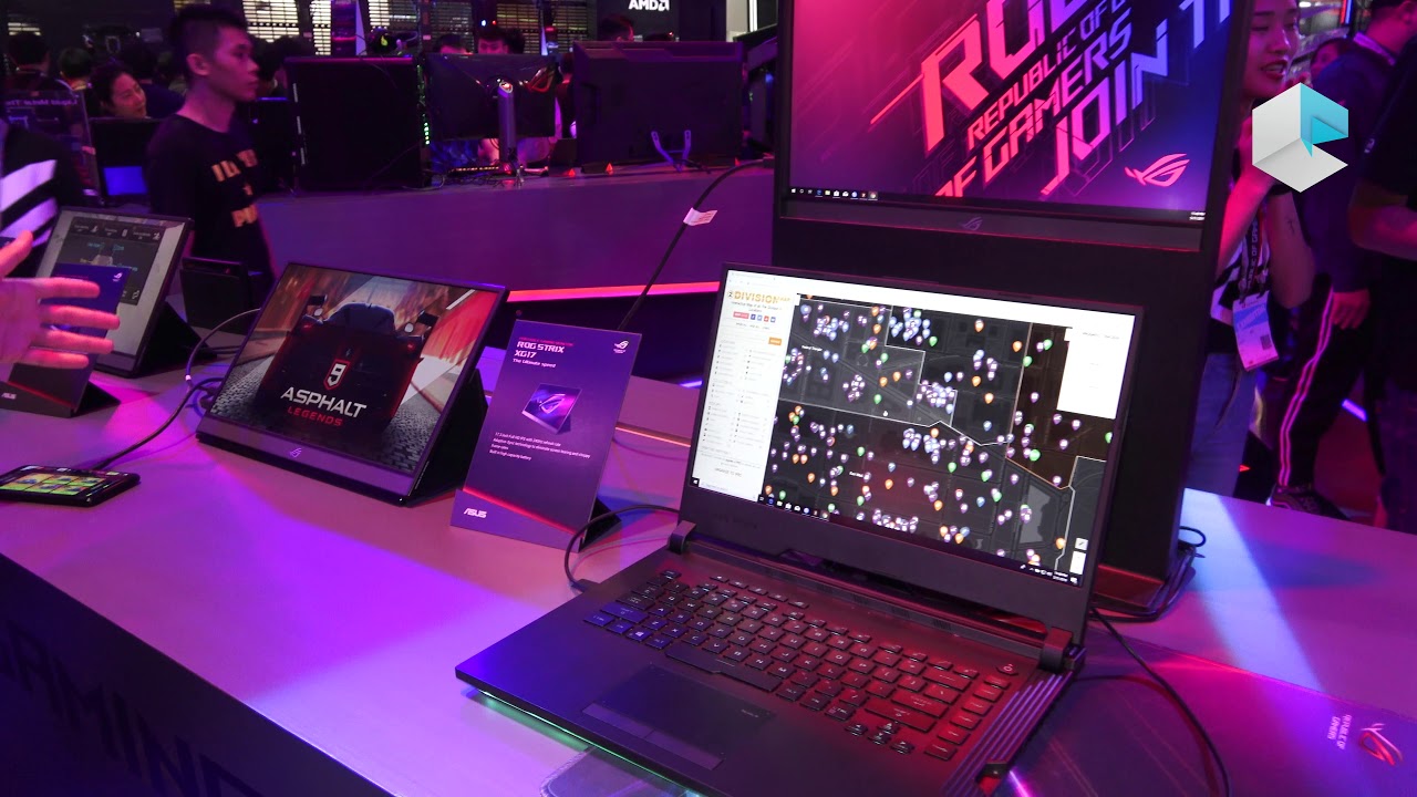 ASUS ROG Strix XG17, external USB-C monitor 240Hz - YouTube