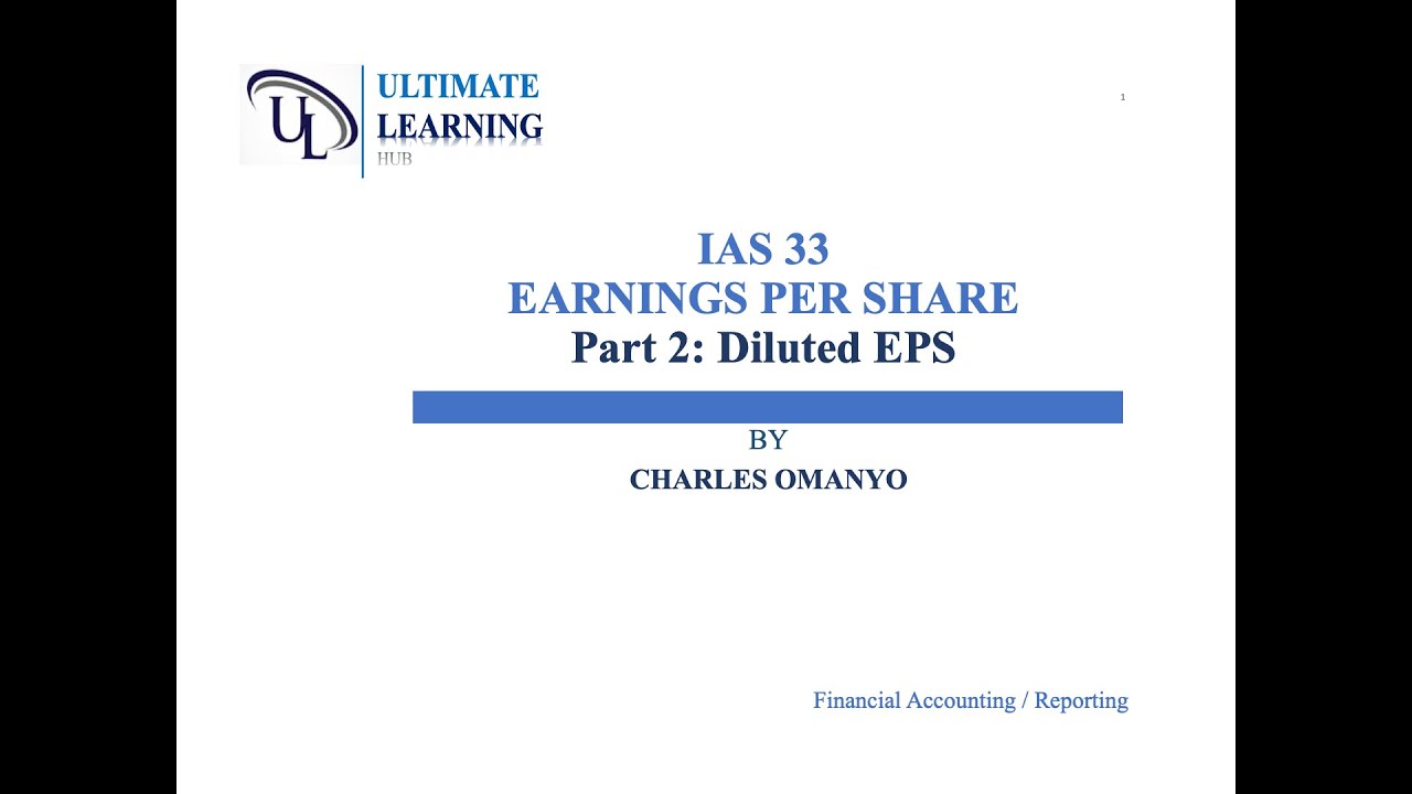 FR: IAS 33 Earnings Per Share || Part 2 Diluted EPS - YouTube