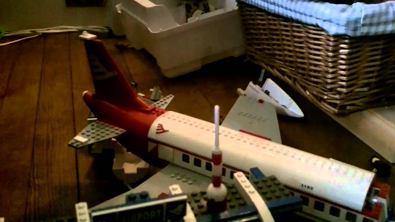 Epic Lego Plane Crash Funny - YouTube