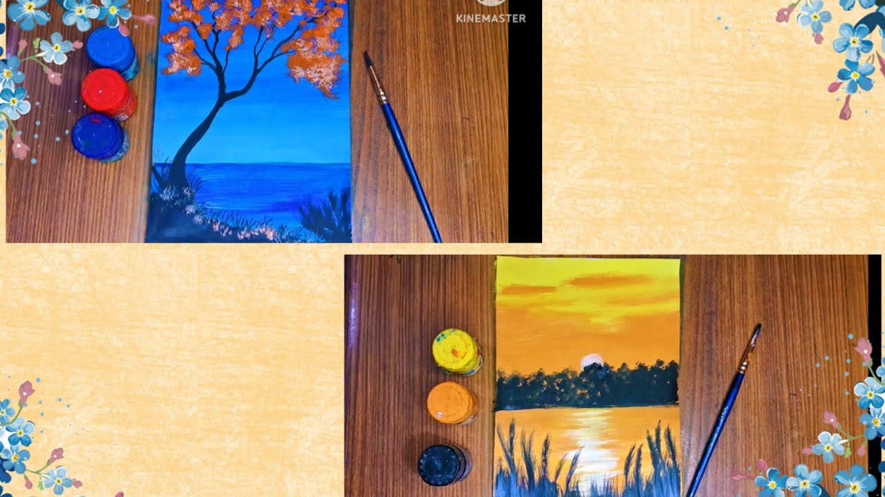 acrylics Colour Drawing Beautiful Painting 🖼 😍 - YouTube