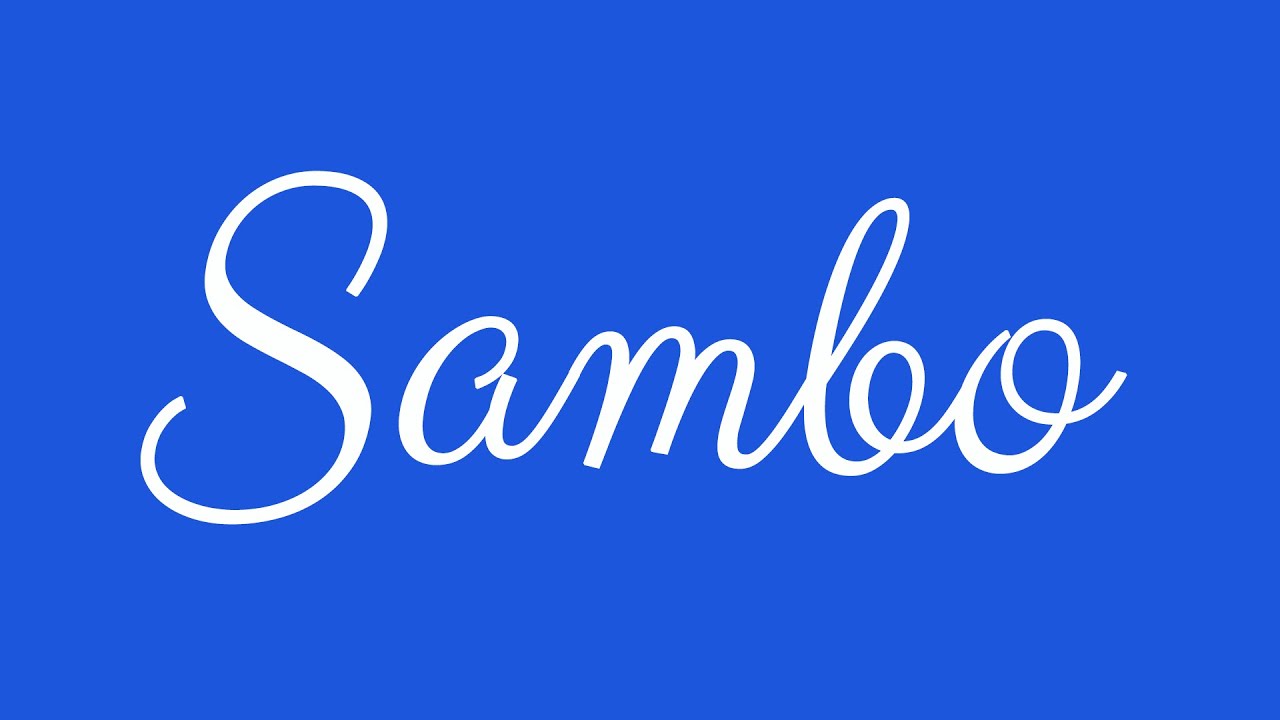 Learn how to Sign the Name Sambo Stylishly in Cursive Writing - YouTube