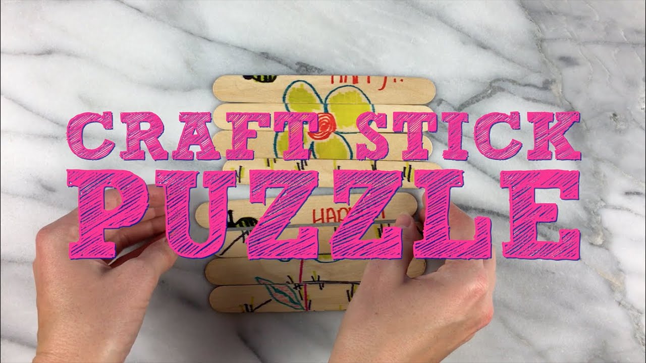 Craft Stick Puzzle Easy DIY Game for Kids! - YouTube