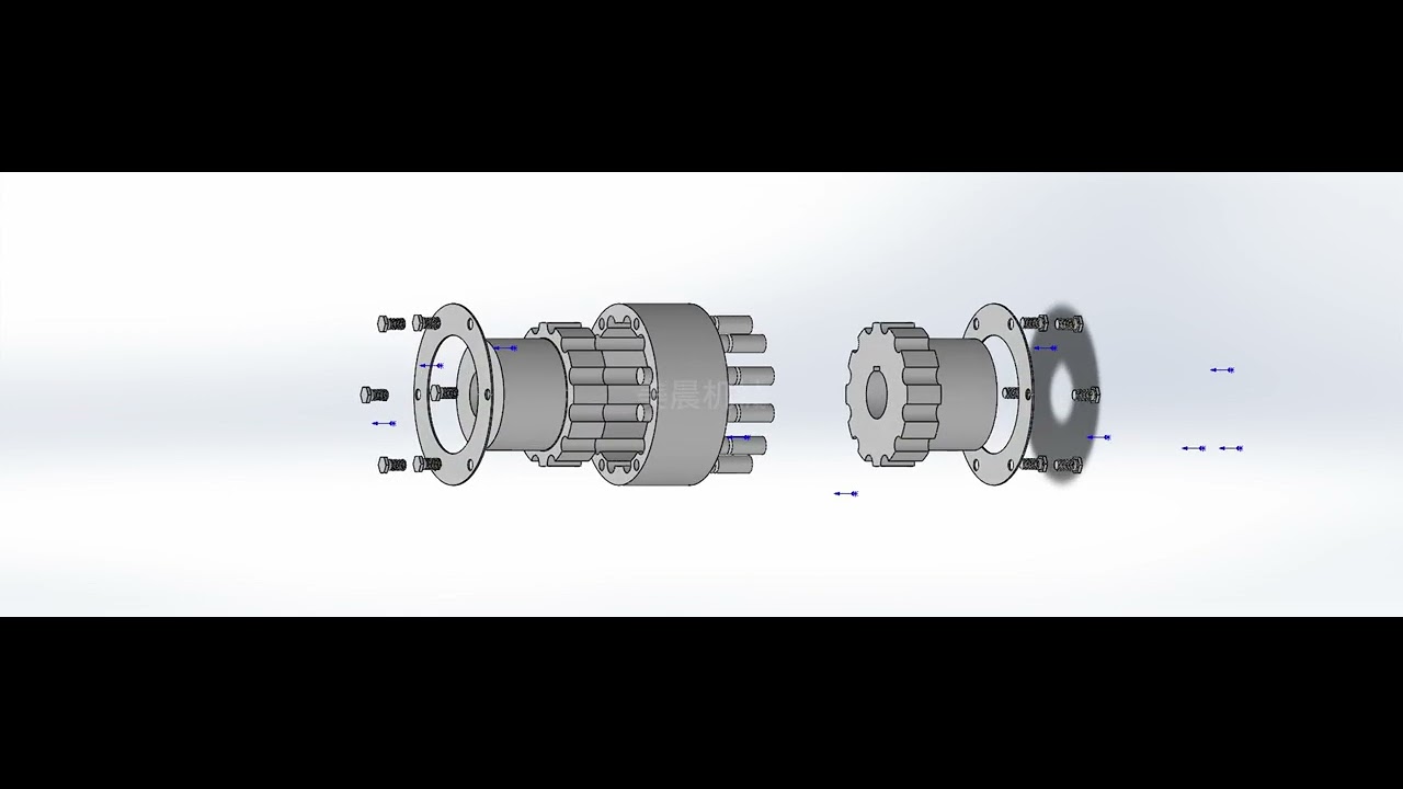 4 ZL elastic pin gear coupling - YouTube