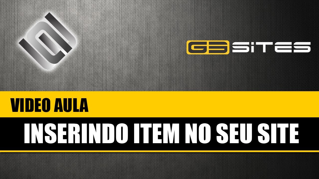 Video aula como inserir Intem no seu Site - YouTube