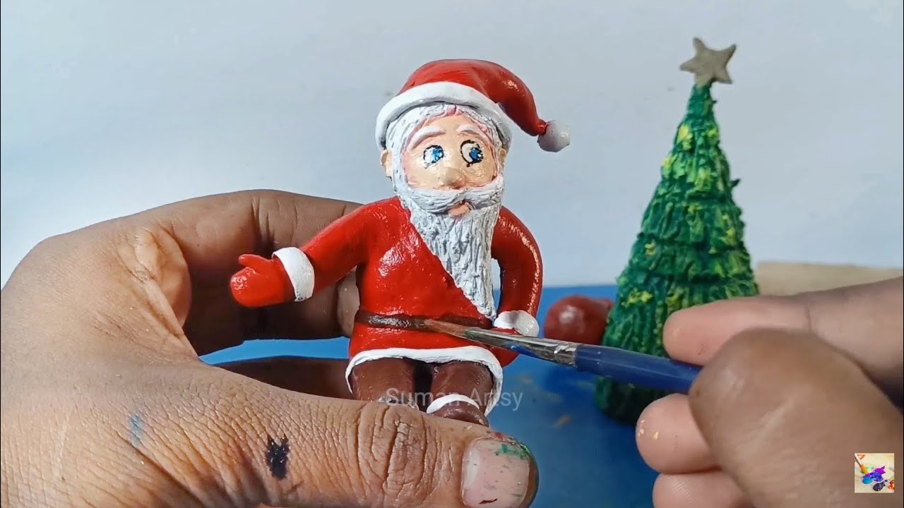 How to make Santa Claus at home | Easy Clay Craft | DIY - YouTube