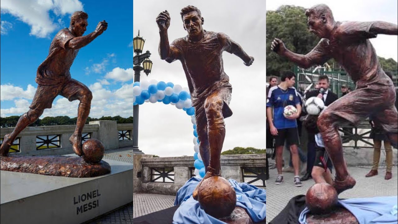 Lionel Messi Statue in Argentina - YouTube