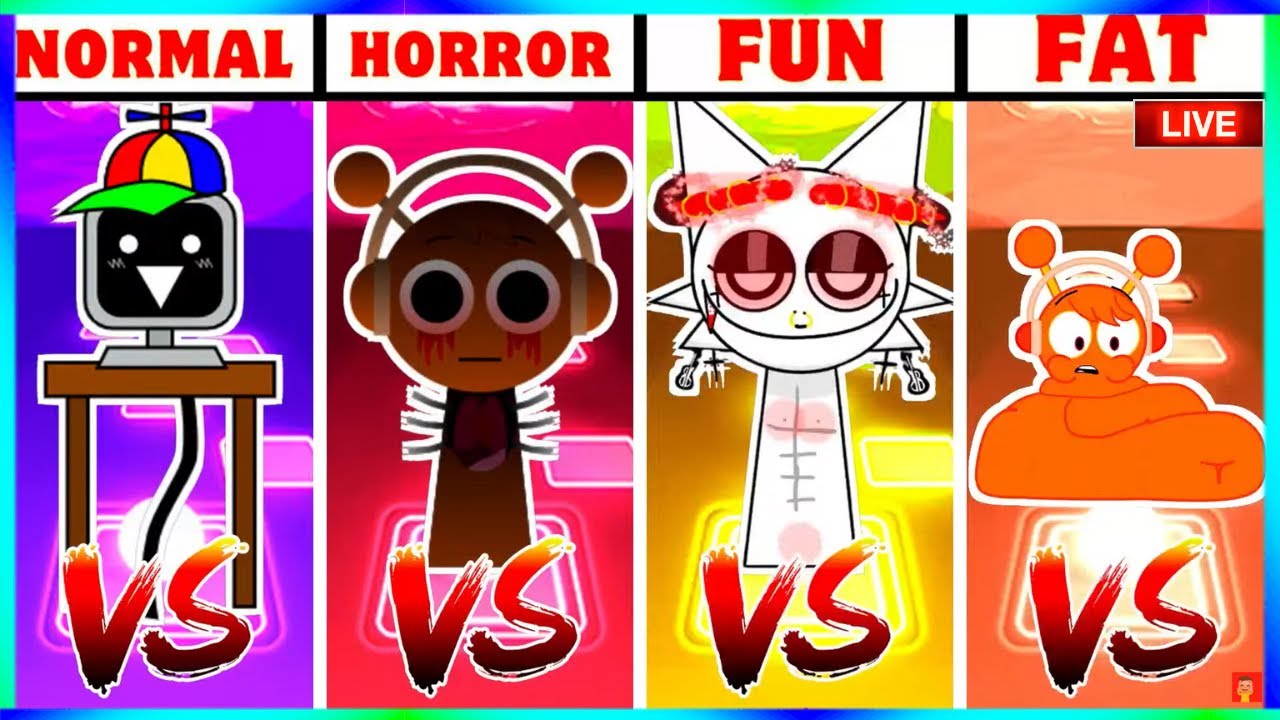 Incredibox Sprunki Normal VS Sprunki Horror VS Sprunki Fun VS Sprunki ...