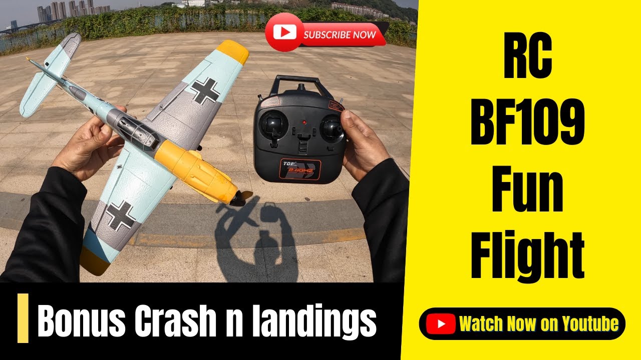 Top RC Hobby RC BF109 Mini Warbird Flight at RC Airport - YouTube