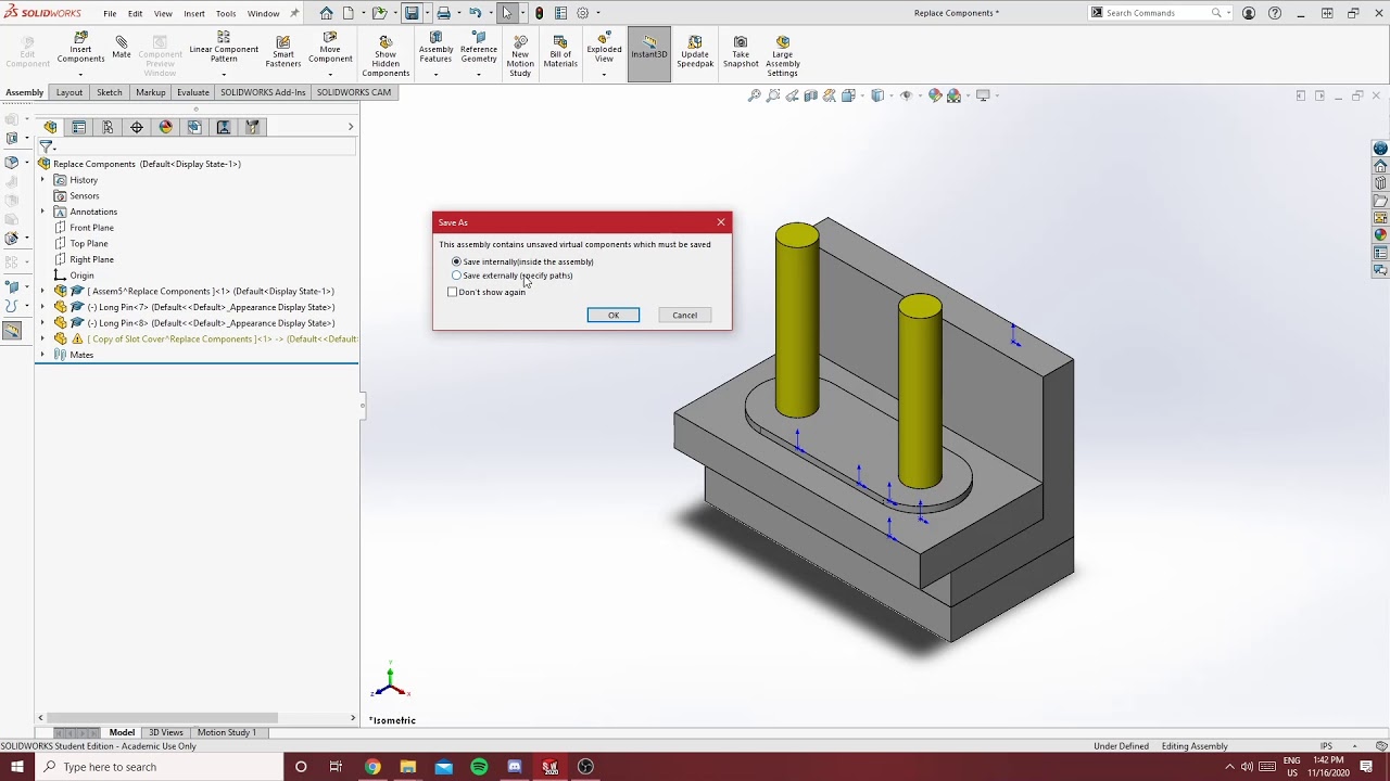 Virtual Components - SolidWorks 2020 - YouTube