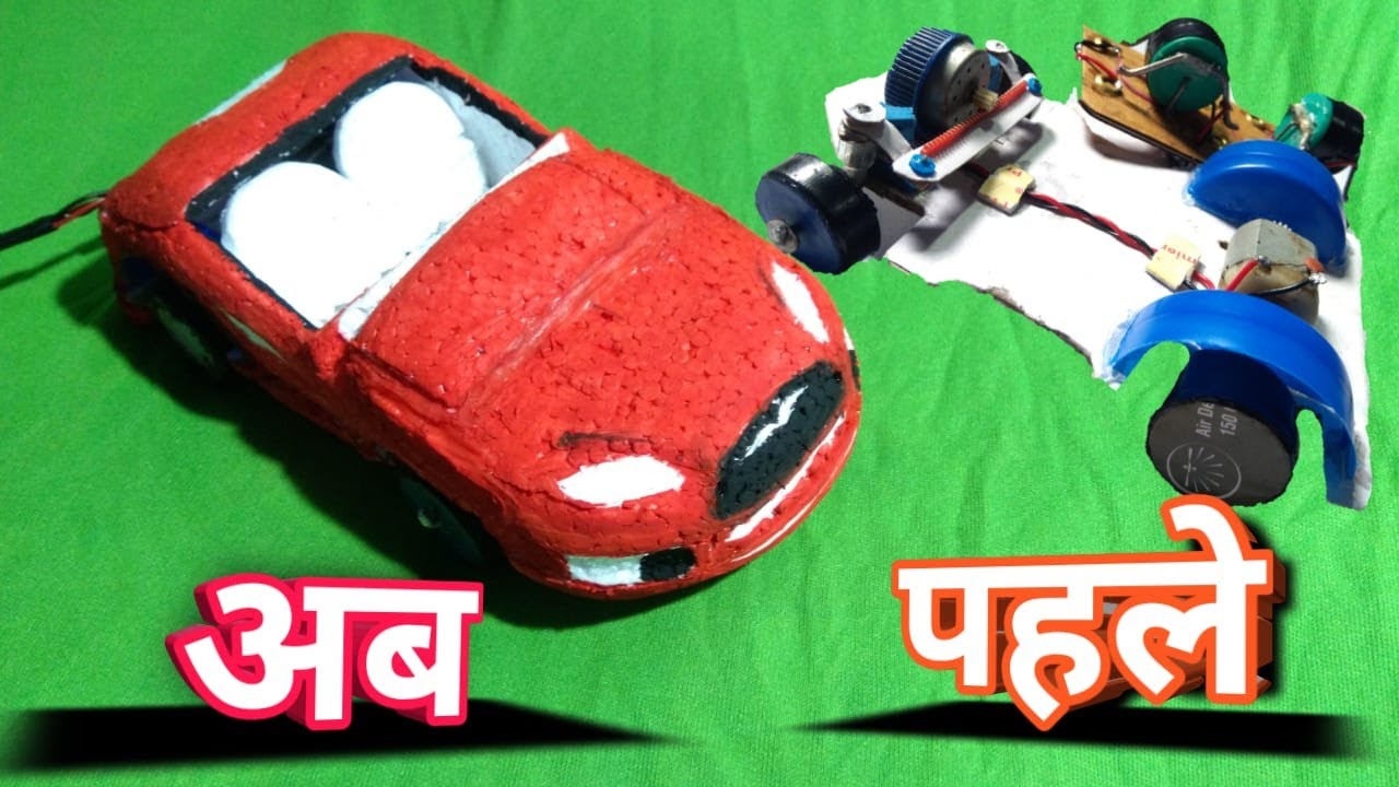 How to make body of RC car || Using Thermocol || RC Car Tesla model ...