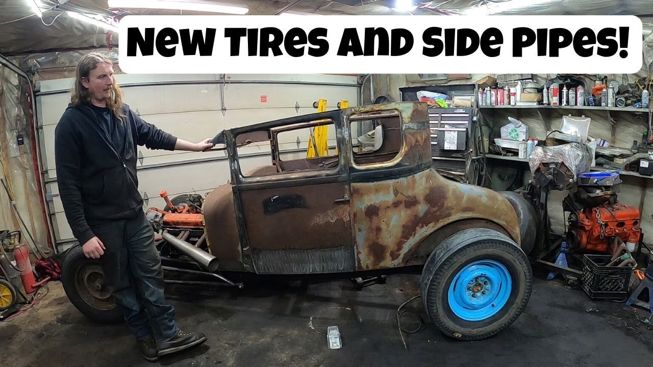 Assembling my 1927 Model T Coupe - Adding Slicks and Side Pipes! - YouTube