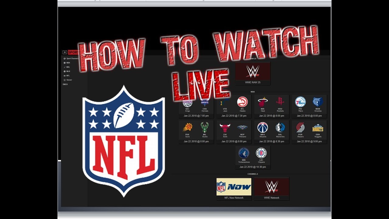 How to Watch LIVE NFL -- SPORTS_ARE_FREE.COM { NBA- NFL- SOCCER- WWE ...