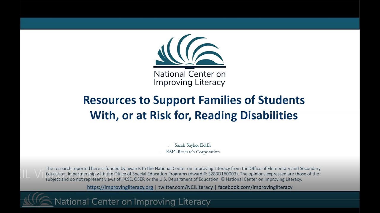 National Center on Improving Literacy Breakout Session: PROGRESS Center ...