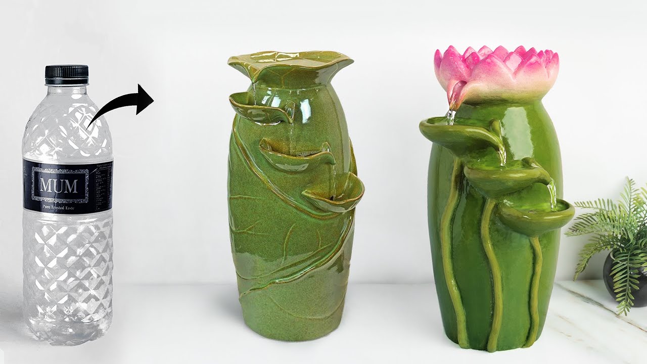 Plastic bottle awesome Waterfall making || Cement Waterfall || Stylish ...