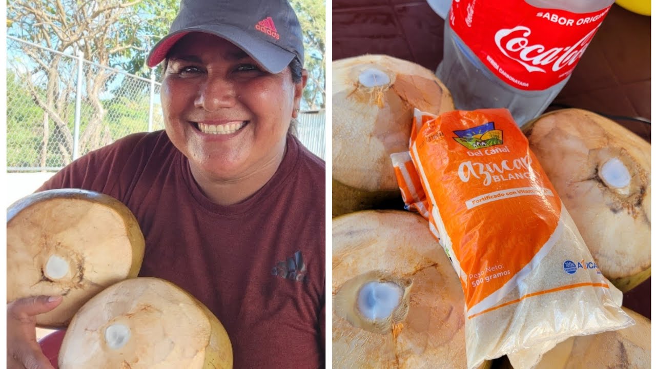 Preparando un rico fresco de coco tierno🤗🤗🤗 - YouTube