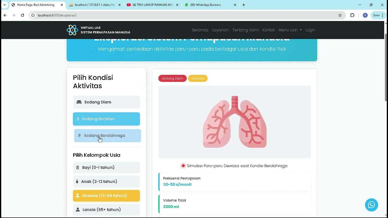 Laravel Framework: Pengembangan website virtual lab inkuiri terbimbing sistem pernapasan manusia ...