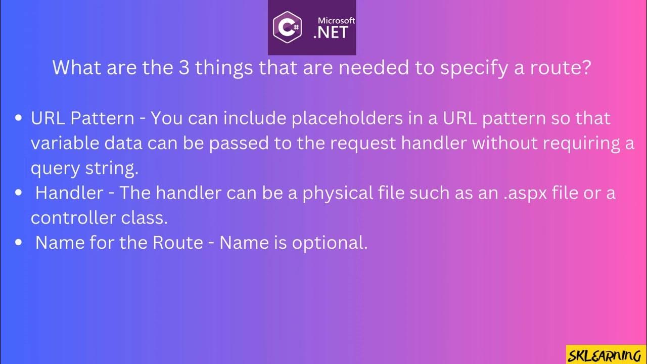 Advantages of ASP.NET Routing: Dynamic and User-Friendly URLs 🚀 - YouTube