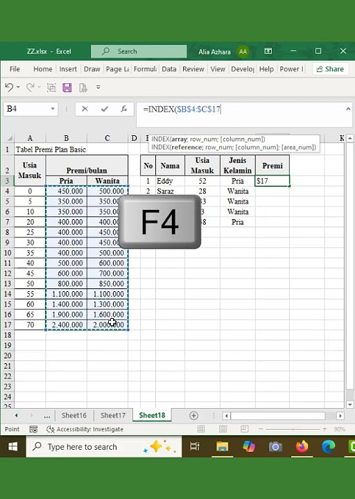 Latihan Excel Index Match Tanpa Match Type Excel Exceltips Exceltest Exceltutorial Tesexcel