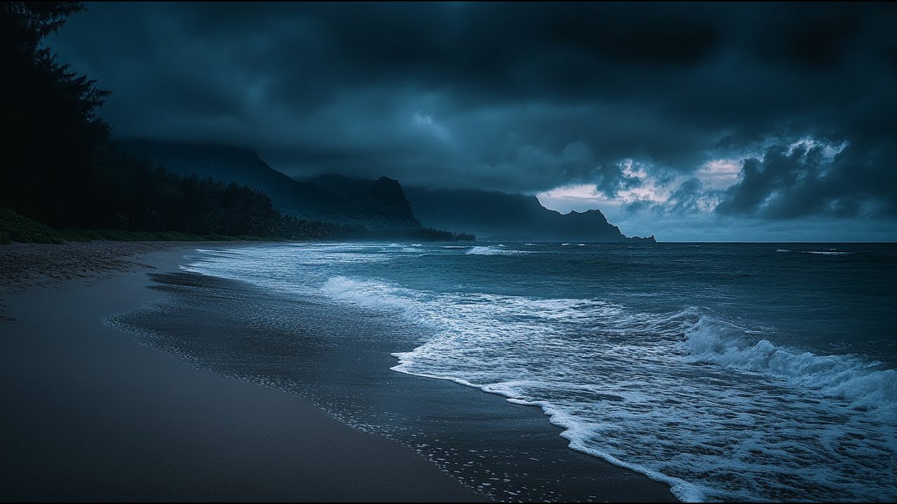 Healing Ocean Waves for Sleep | Calm Sea Sounds and Night Ambience for ...