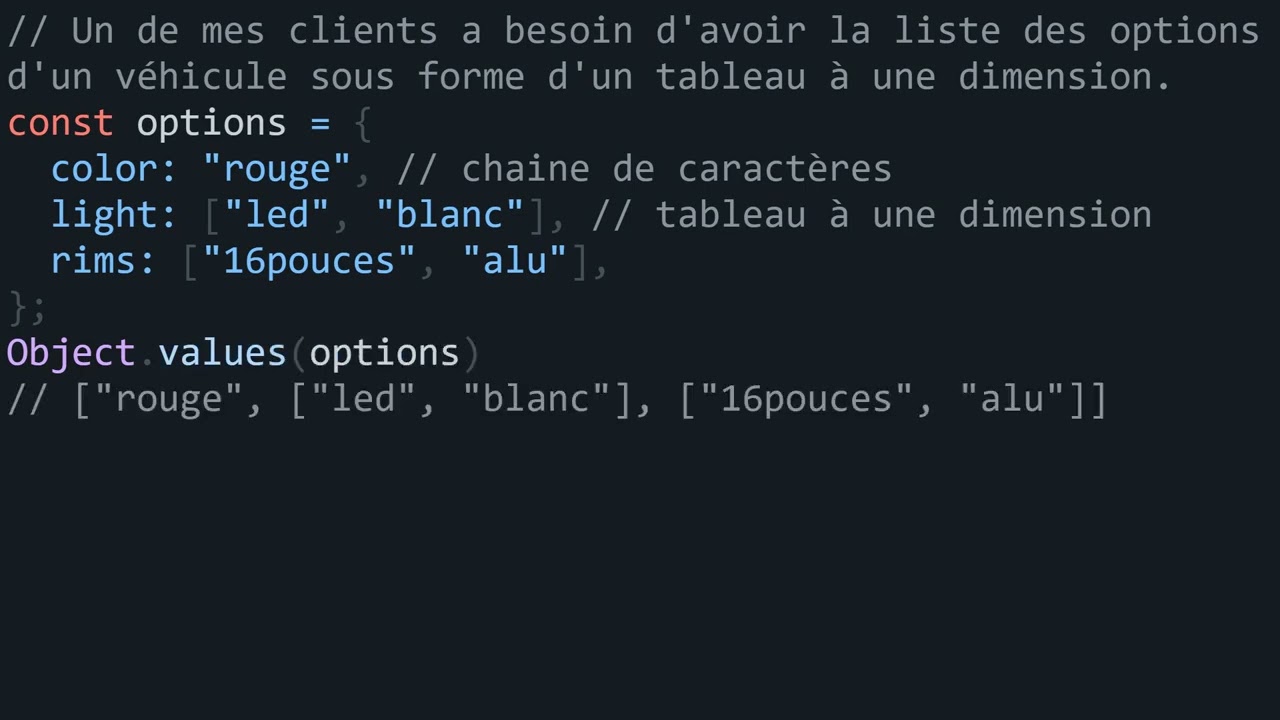 Transformer un Objet en Tableau en UNE LIGNE DE CODE - YouTube