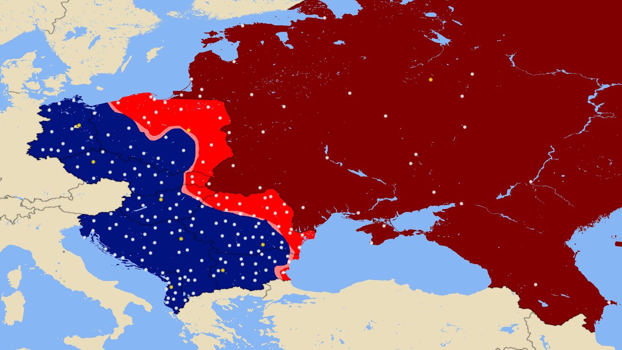 Warsaw Pact VS Soviet Union Mapping Animation Simulation (COLD WAR ...