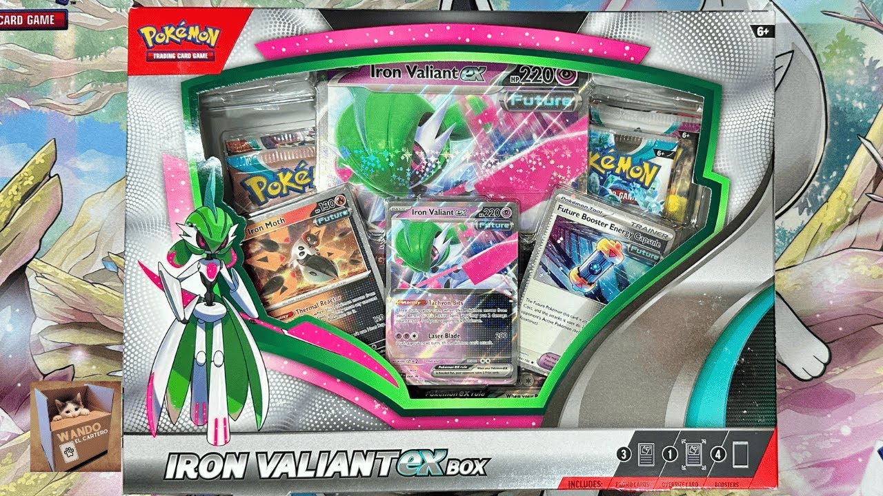 Pokémon TCG Iron Valiant (Ferropaladin) ex box, unboxing! - YouTube
