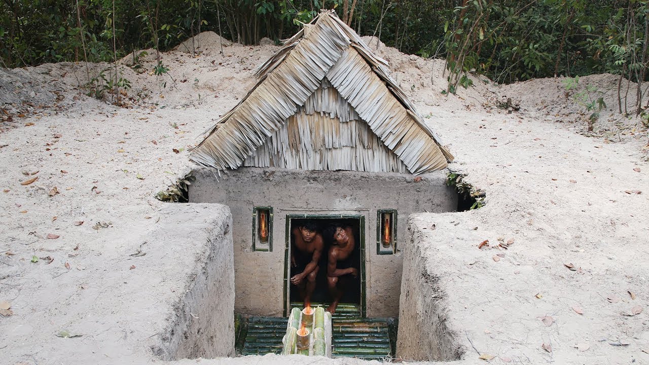 PRIMITIVE SKILLS - HOW TO BUILD SECRET UNDERGROUND POOL - PRIMITIVE ...