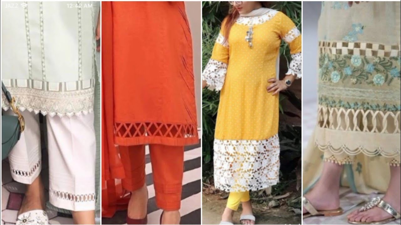 Very Beautiful Latest daman sleeves neck designs/Unique daman designs ...