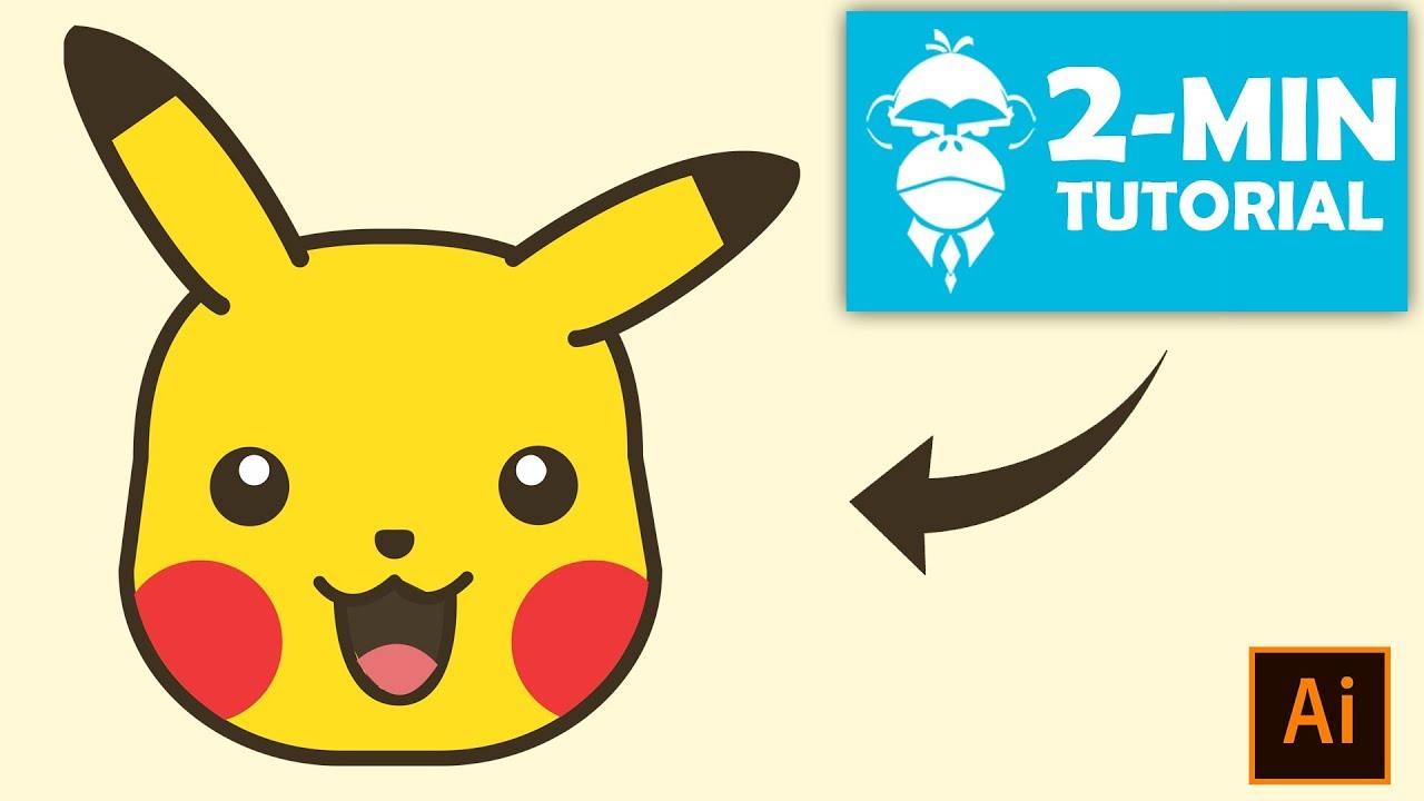 Pikachu - Illustrator Tutorial - YouTube
