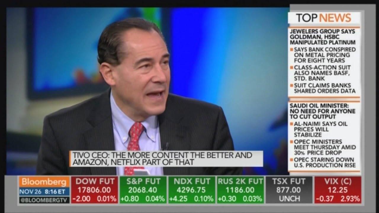 TiVo CEO Tom Rogers Appears on Bloomberg's 'In the Loop' 11.26.14 - YouTube