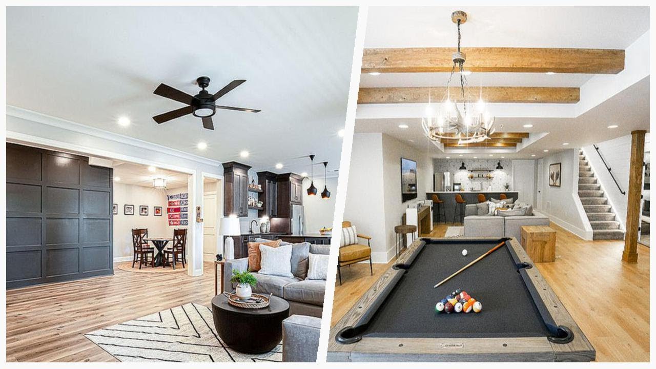 80 Stunning Farmhouse Basement Game Room Ideas You Need to See Now ...