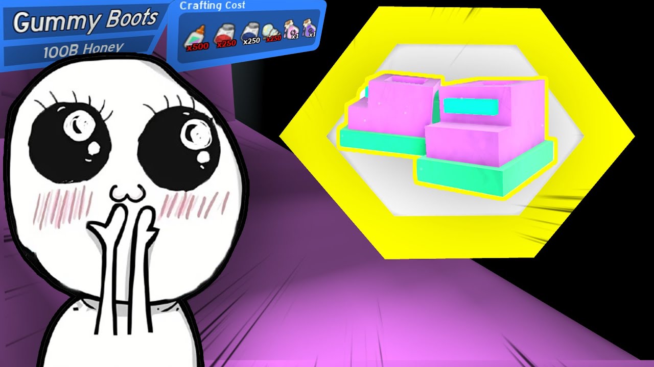I Finally Got The Gummy Boots! - Bee Swarm Simulator - YouTube