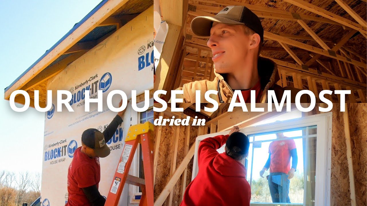 Installing Second Story Windows On Our BIG House Build | Building A ...