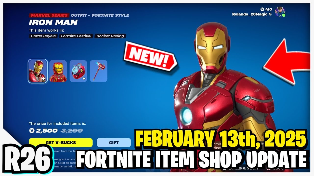Fortnite Item Shop *NEW* IRONMAN SKIN & HEARTBREAKER SHADOW SKIN! - YouTube