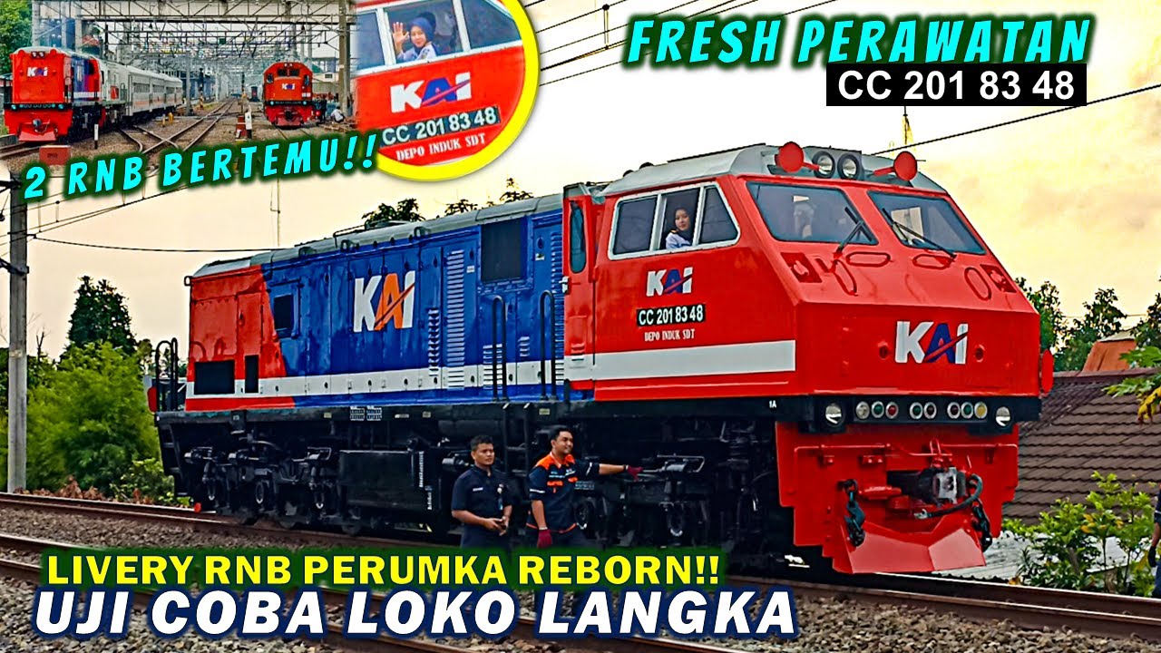 MBAK MASINIS BAWA LOKO LANGKA!! Ujicoba Lokomotif RNB CC 201 83 48 ...