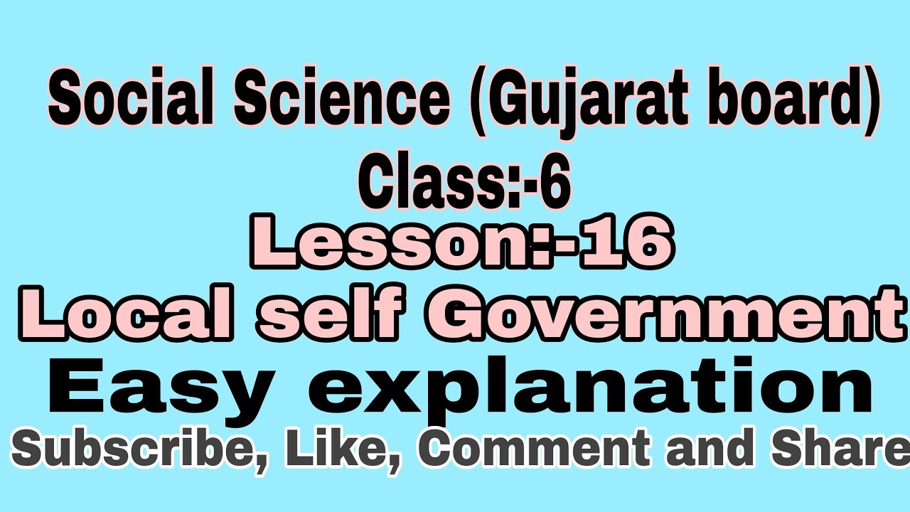Local Self Government Class 6 Lesson 16 VedBarot Video YouTube local-self-government-class-6-lesson-16-vedbarot-video-youtube