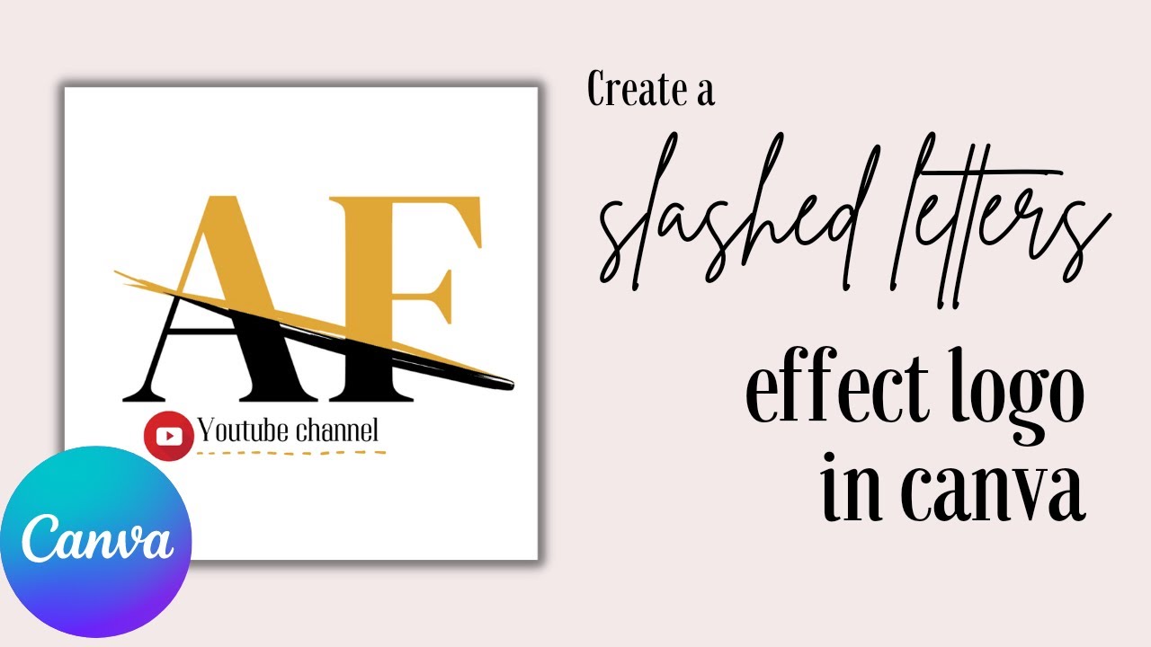 CARA MEMBUAT DESAIN slashed letters di Canva || Tutorial Canva - YouTube