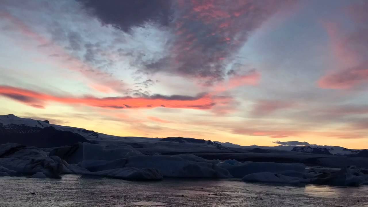 Iceland sunset time lapse - YouTube