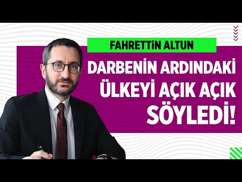 DARBENİN ARDINDAKİ ÜLKEYİ AÇIK AÇIK SÖYLEDİ! #FahrettinAltun