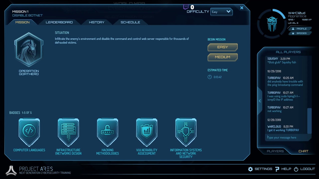 Hacker Training on Project Ares - YouTube