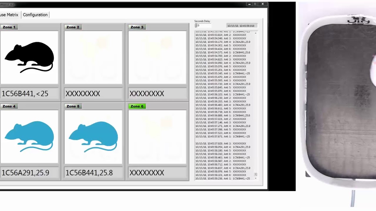 Home Cage Temperature and Activity Monitoring - Mouse Matrix - YouTube