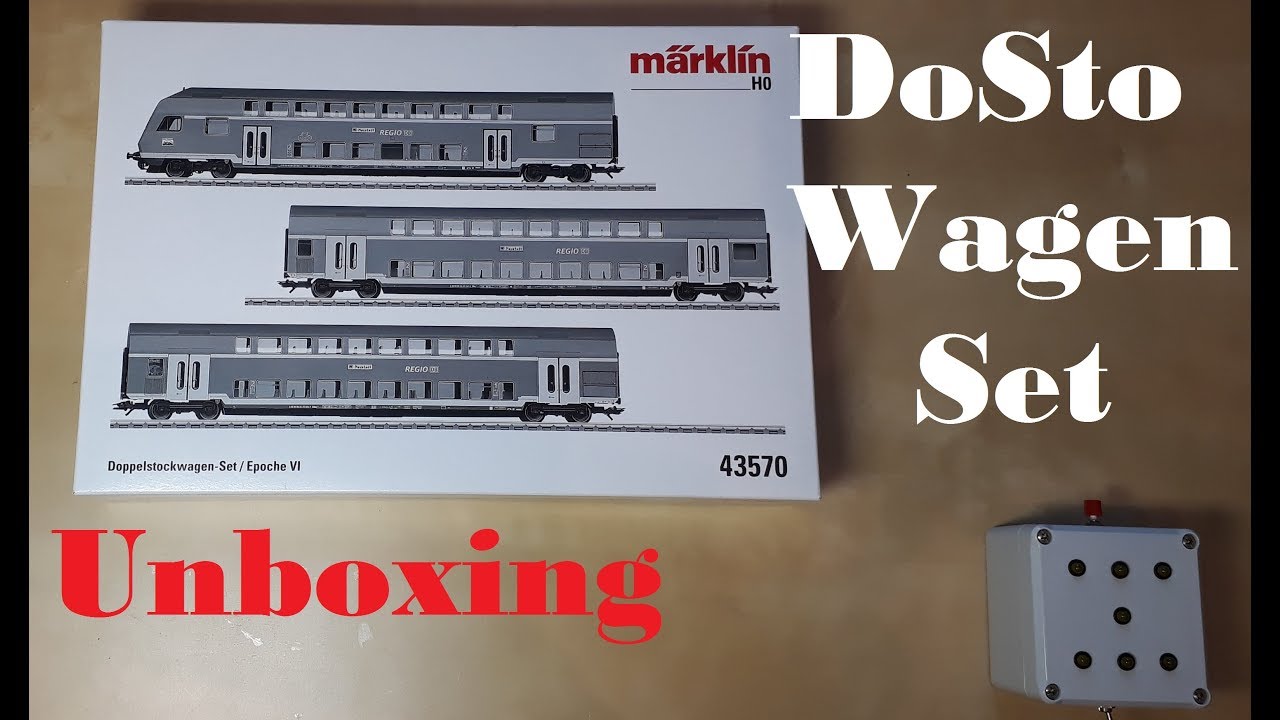 Unboxing: Märklin DB Regio Doppelstockwagen - Set 43570 (mit LED ...