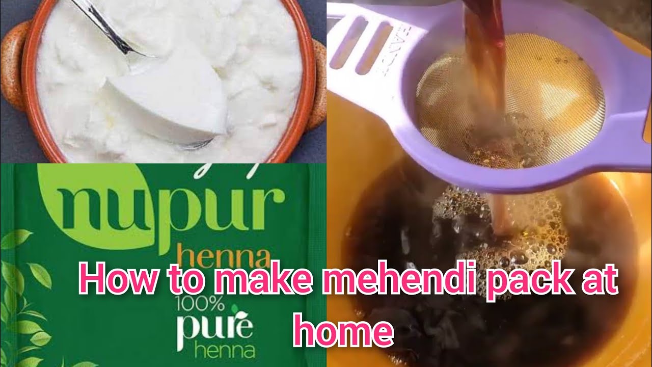 How to make Mehendi pack for hair | 100% hair growth | colour your hair ...